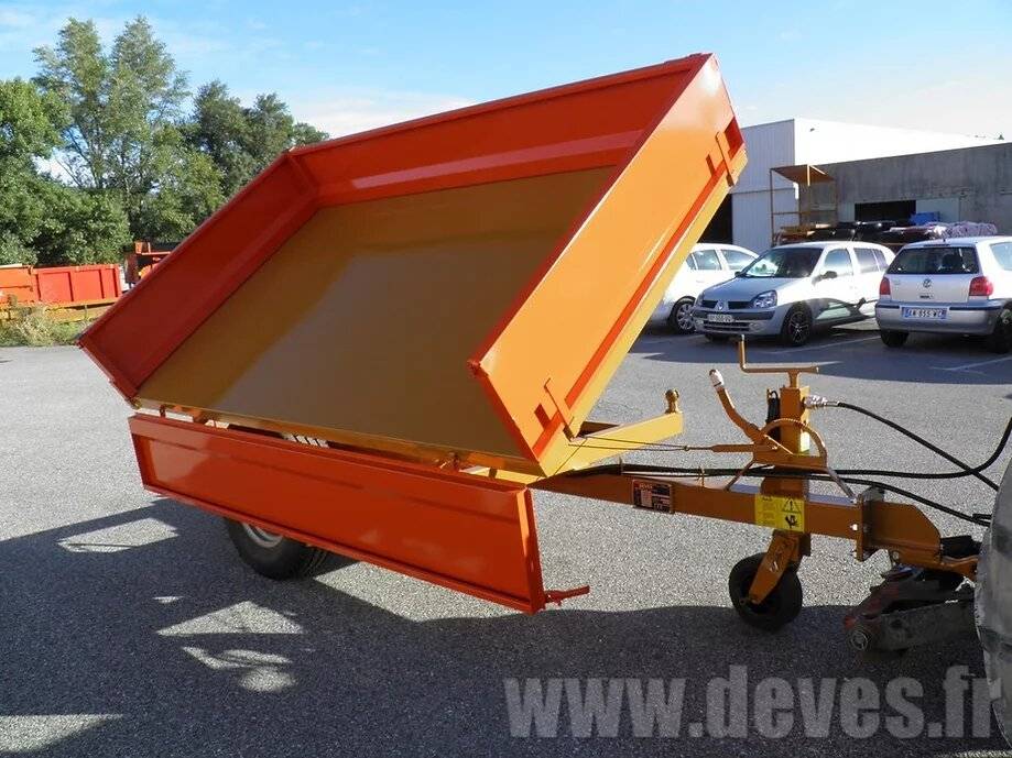 REMORQUE TRI-BENNE POUR TRACTEUR GV 20 TRI - DEVES - Microtracteurs ...